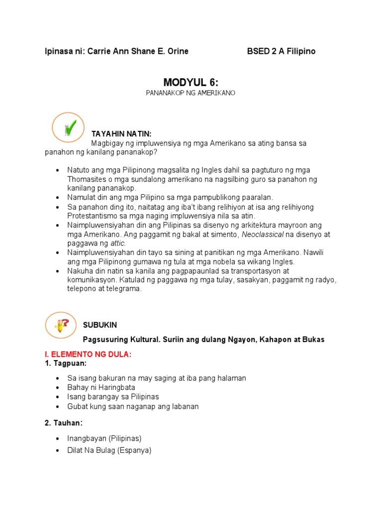 Carrieorine Panitikan Module6 | PDF