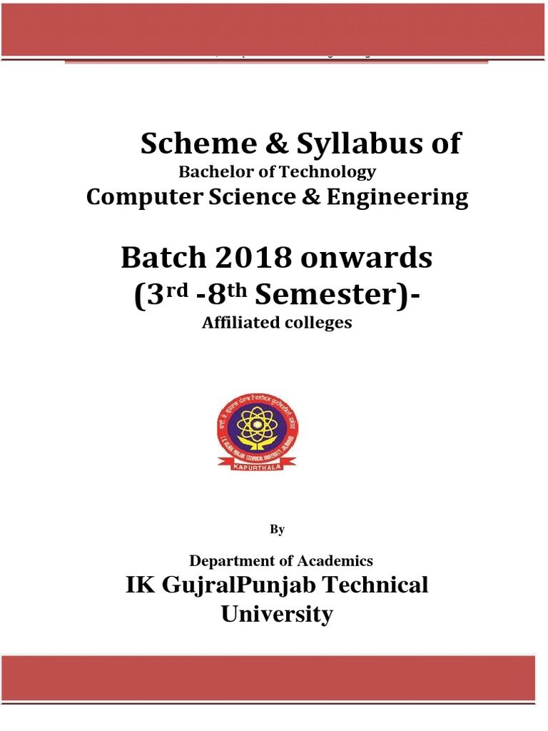 SchemeSyllabus B.techCSE2018 Complete | PDF | Class (Computer ...