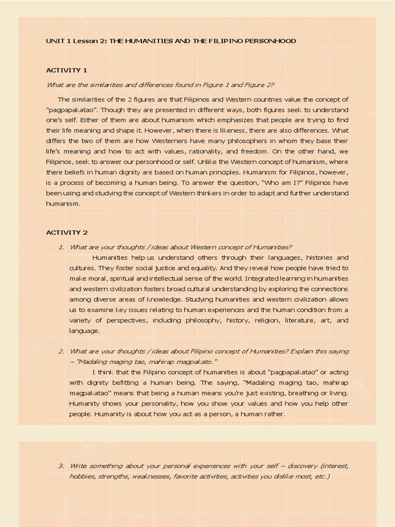 Filipino Humanism and Personhood | PDF | Humanism | Humanities