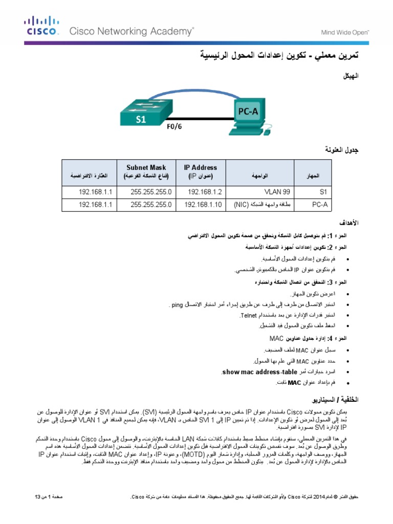 2.1.1.6 Lab - Configuring Basic Switch Settings | PDF