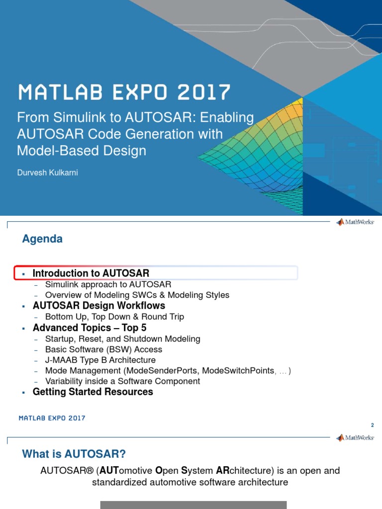 From Simulink To Autosar Enabling Autosar Code Generation With Model ...