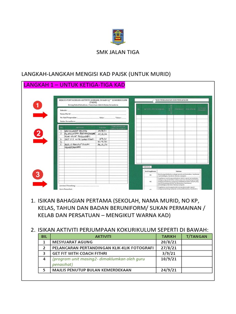 Langkah Mengisi Kad Pajsk | PDF