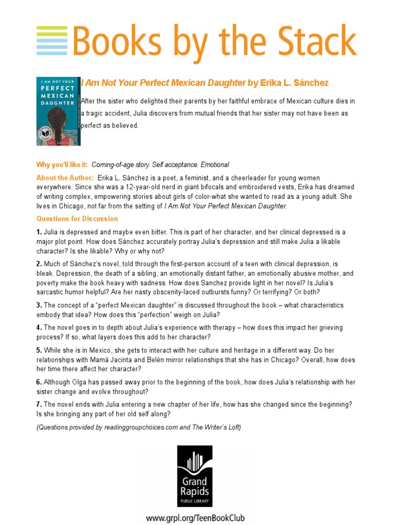 I Am Not Your Perfect Mexican Daughter Pdf