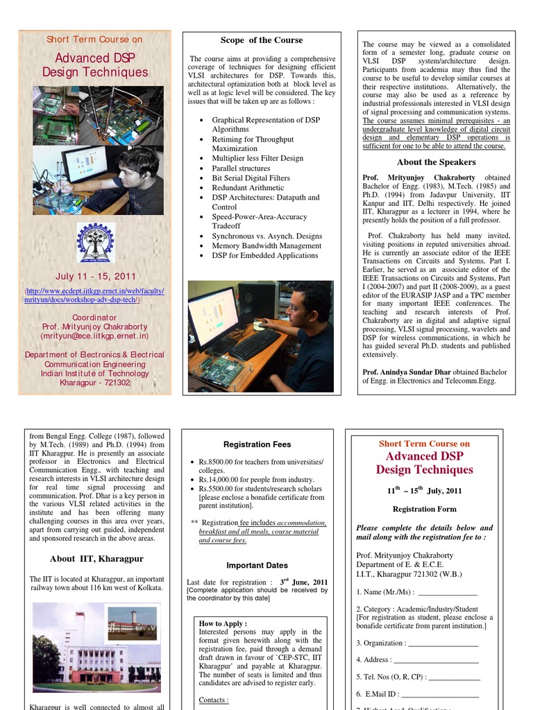 Brochure | PDF | Digital Signal Processing | Telecommunications Engineering