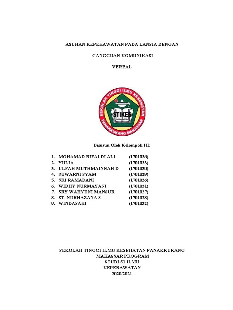 Asuhan Keperawatan Lansia Komunikasi Verbal | PDF