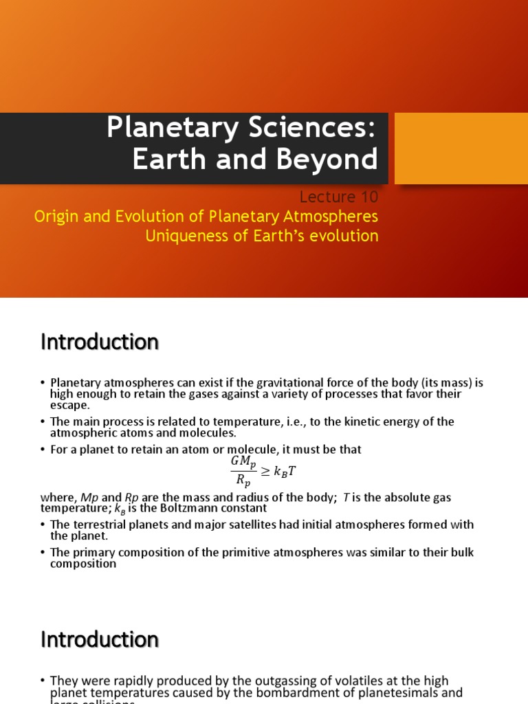 Planetary Sciences: Earth and Beyond | PDF | Atmosphere | Planets