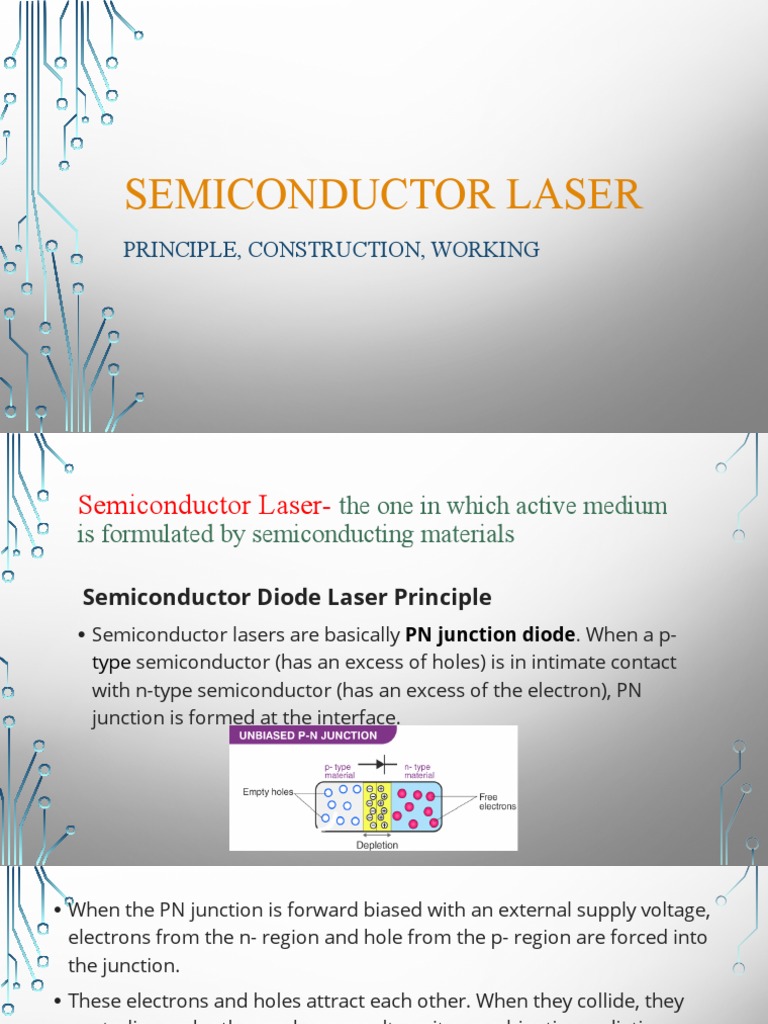 Semiconductor Laser: Principle, Construction, Working | PDF | Laser ...