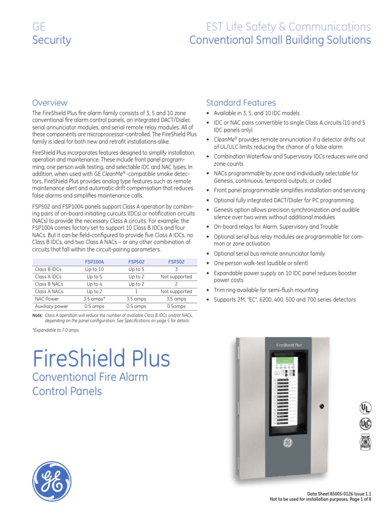 Fireshield Plus: Security Conventional Small Building Solutions | PDF ...