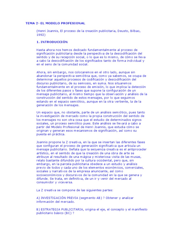 El Modelo Profesional | Descargar gratis PDF | Publicidad | Motivación