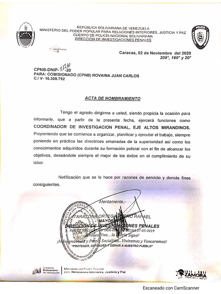 Acta de Nombramiento | PDF