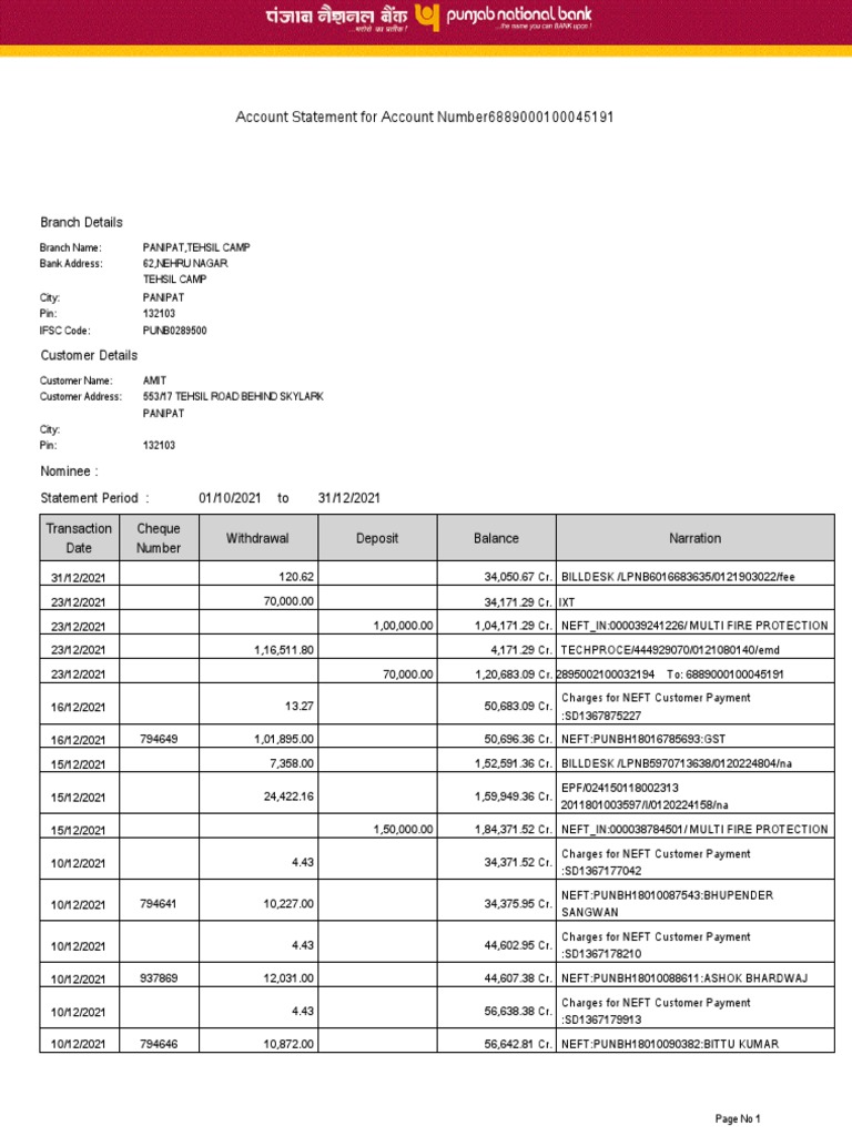 Bank Statement 1 | PDF | Cheque | Banks