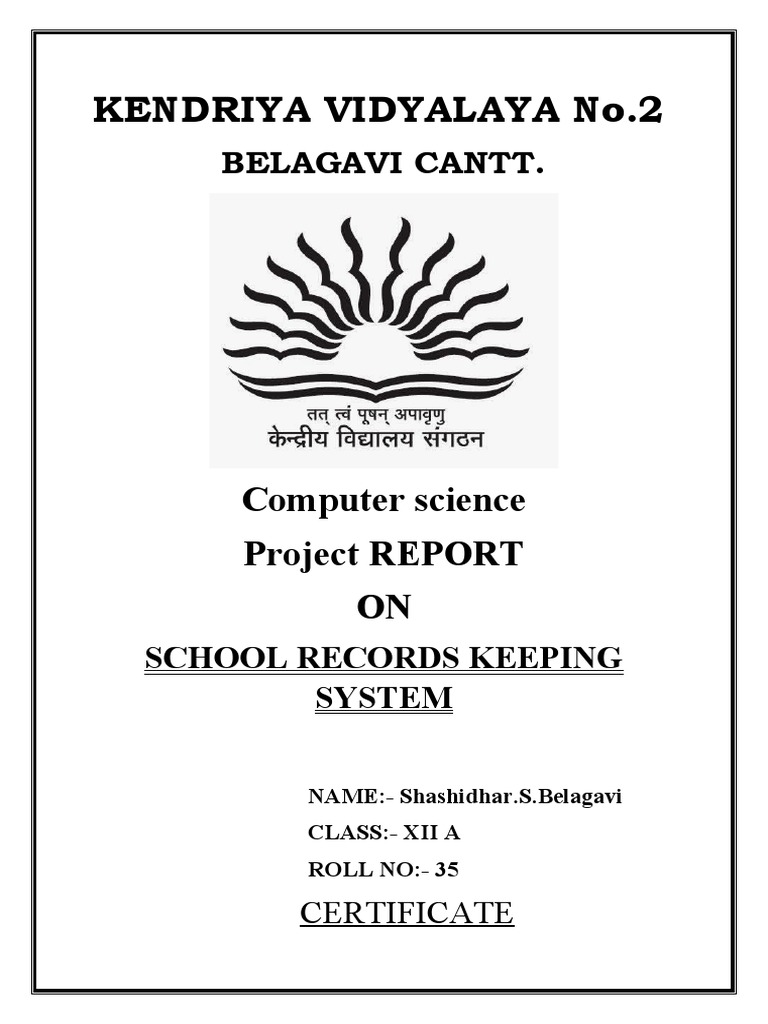 CS Project - Synopsis | PDF