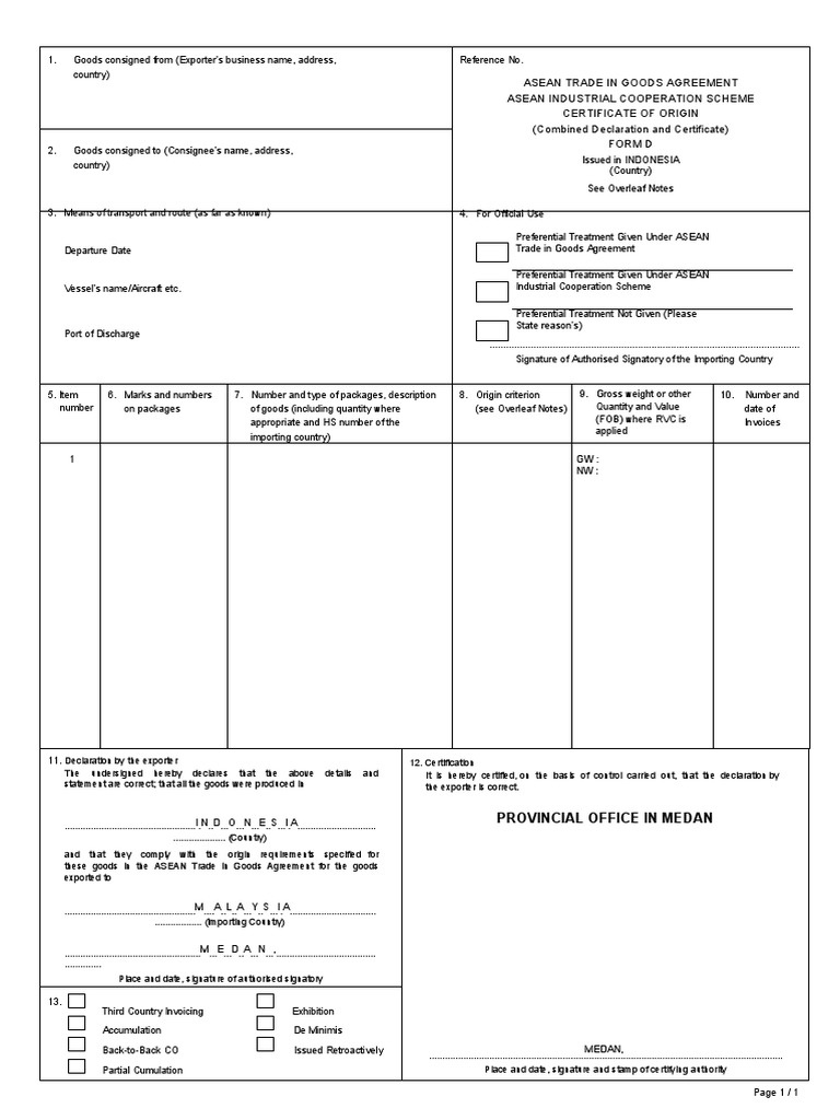 Asean Trade in Goods Agreement Asean Industrial Cooperation Scheme ...