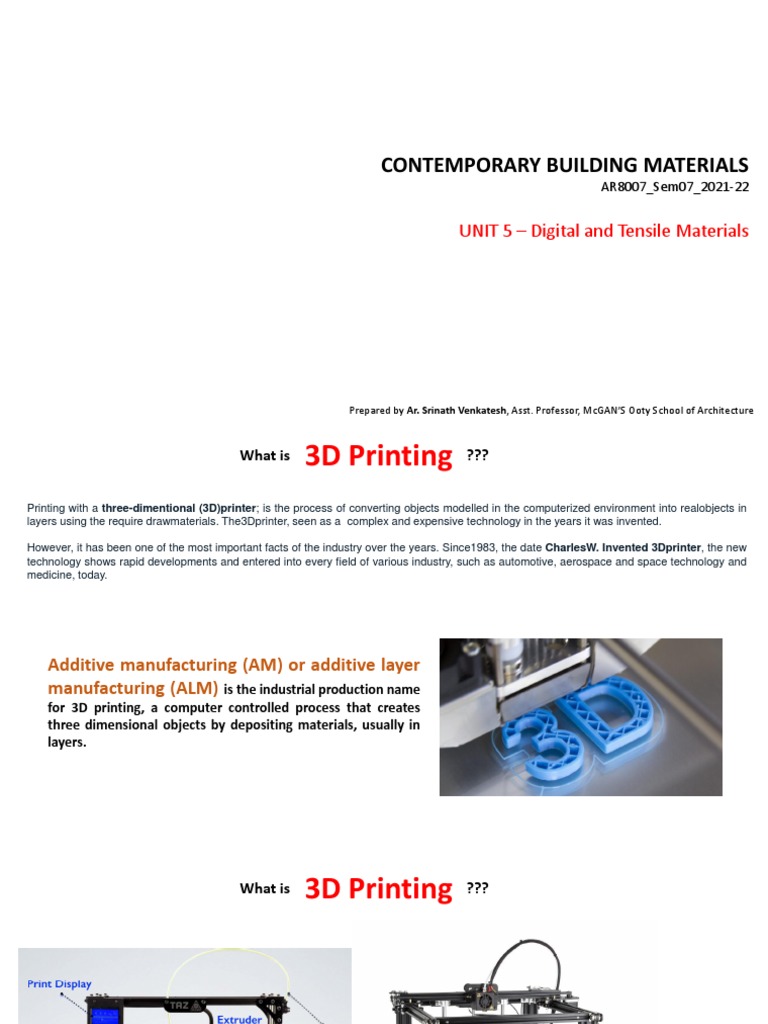 3D Printing and Tensile Materials | PDF | Textiles | Civil Engineering