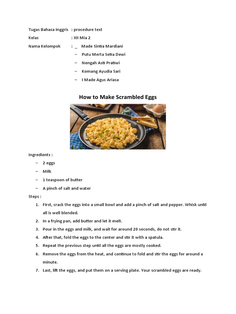 How To Make Scrambled Eggs | PDF | Poultry | Foods