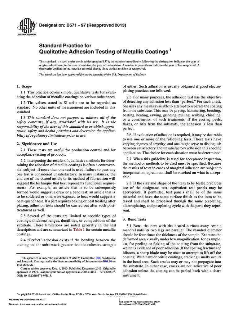 Astm B571 | PDF | Fracture | Chemical Elements