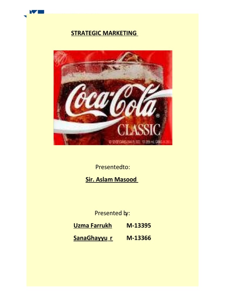 Project Coca Cola | PDF | The Coca Cola Company | Coca Cola