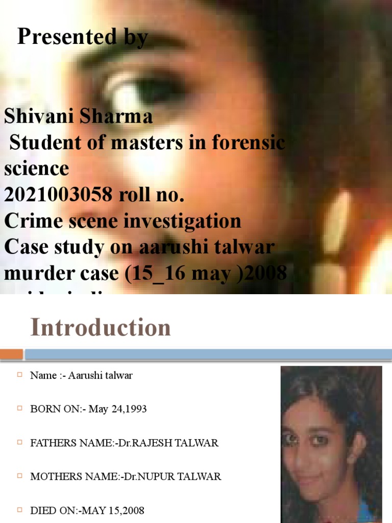 Dead Body Of Aarushi