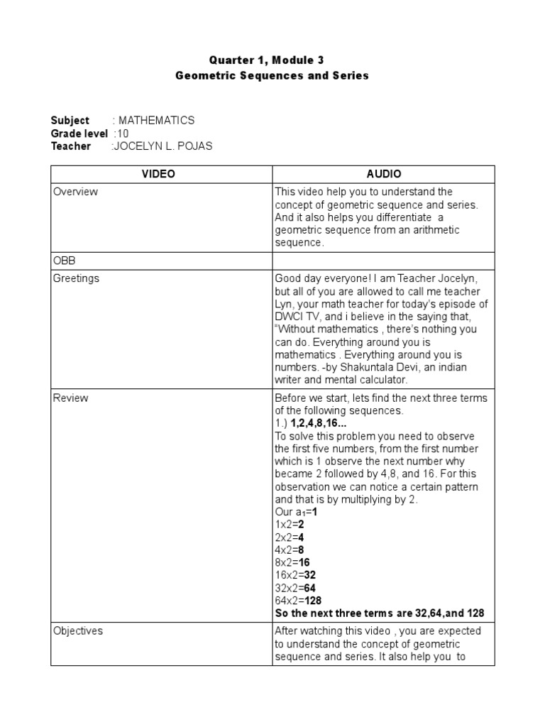 Quarter 1-Module 3 Mathematics 10 | PDF | Mean | Arithmetic