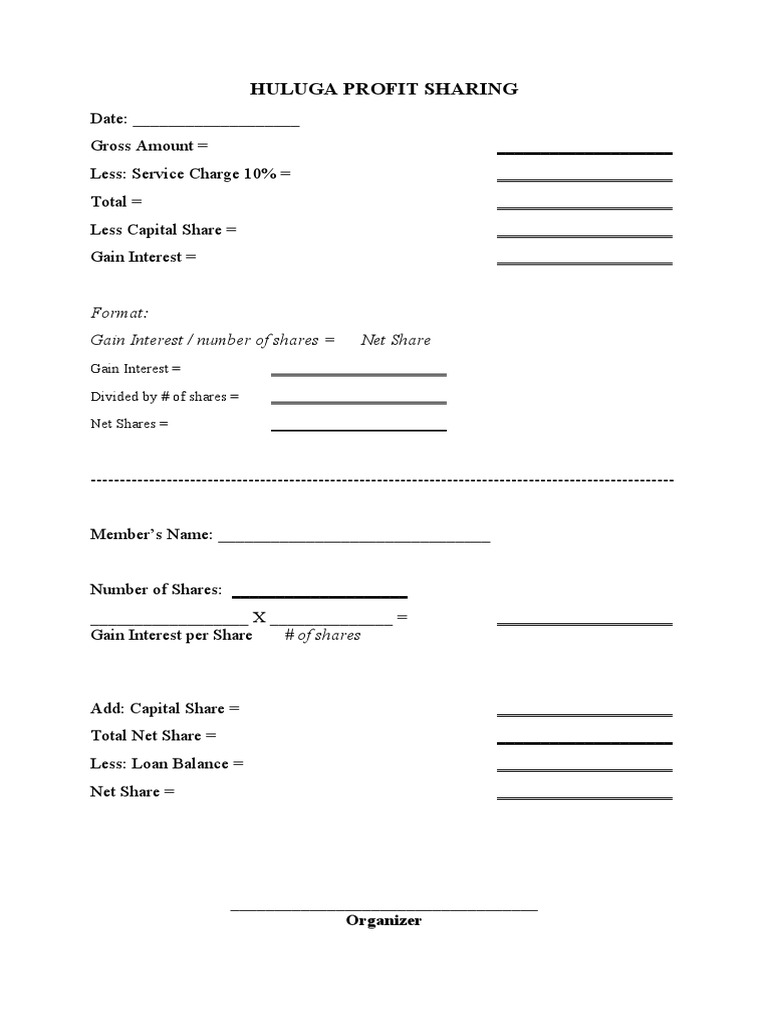 Huluga Profit Sharing | PDF