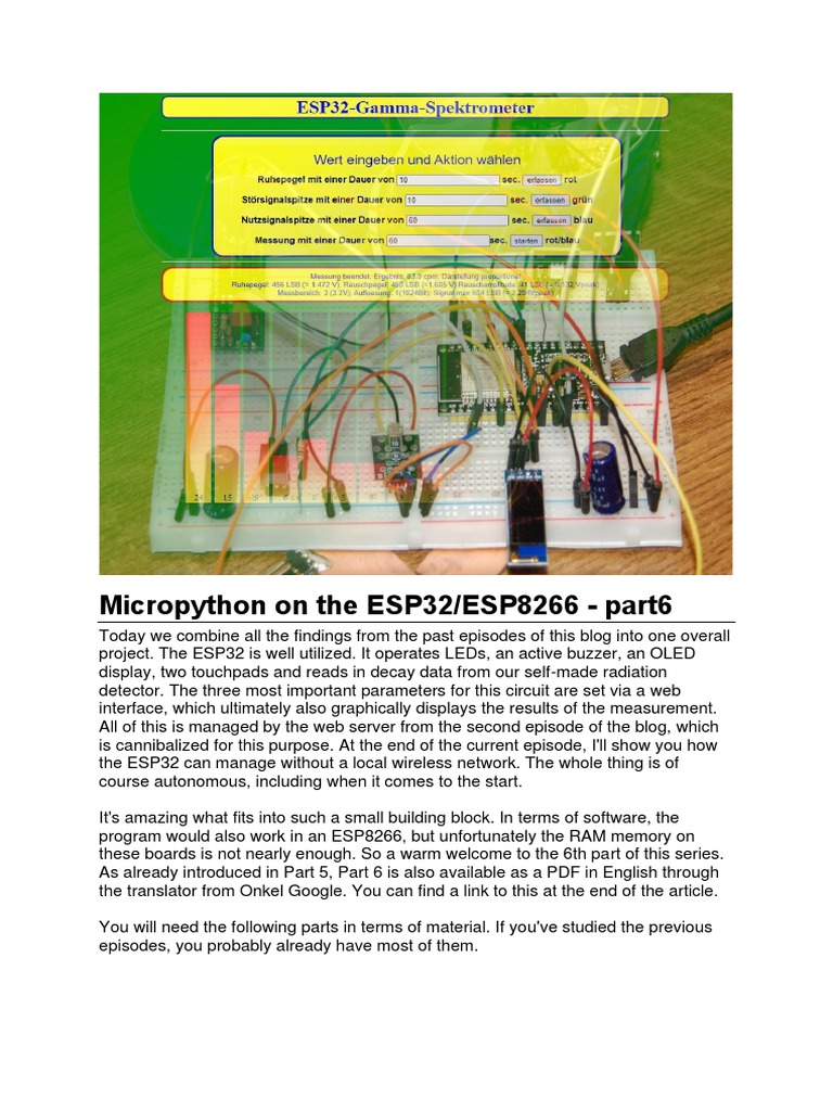 Micropython Mit Dem Esp32 Und Esp8266 Teil6 Engl Pdf Method Computer Programming