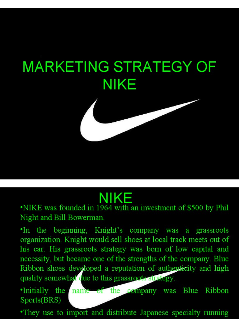25005456 Marketing Strategy of Nike | Nike | Clothing