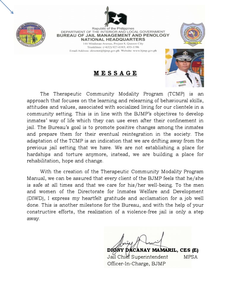 The TCMP Operational Manual: A Guide to Rehabilitative Treatment and ...