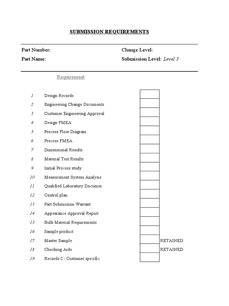 APQP Sample Format | PDF | Specification (Technical Standard) | Quality