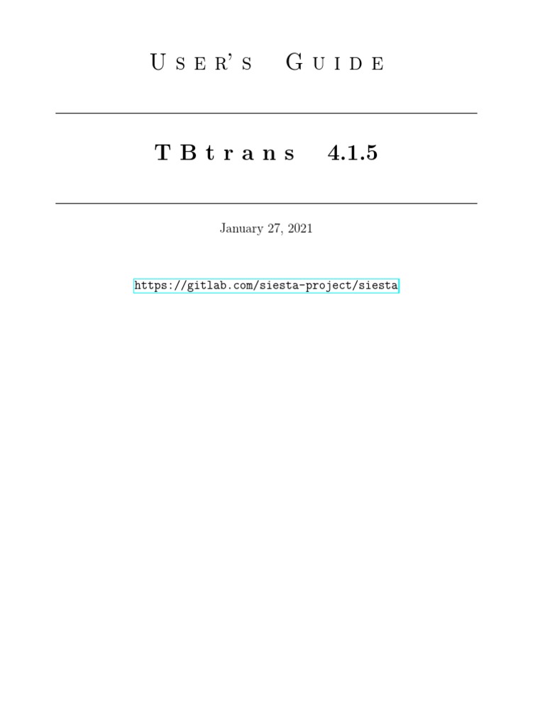 User'S Guide: Tbtrans 4.1.5 | PDF | Message Passing Interface | Library (Computing)