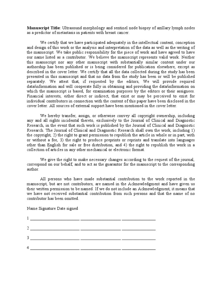 Contributors' Form | Download Free PDF | Copyright