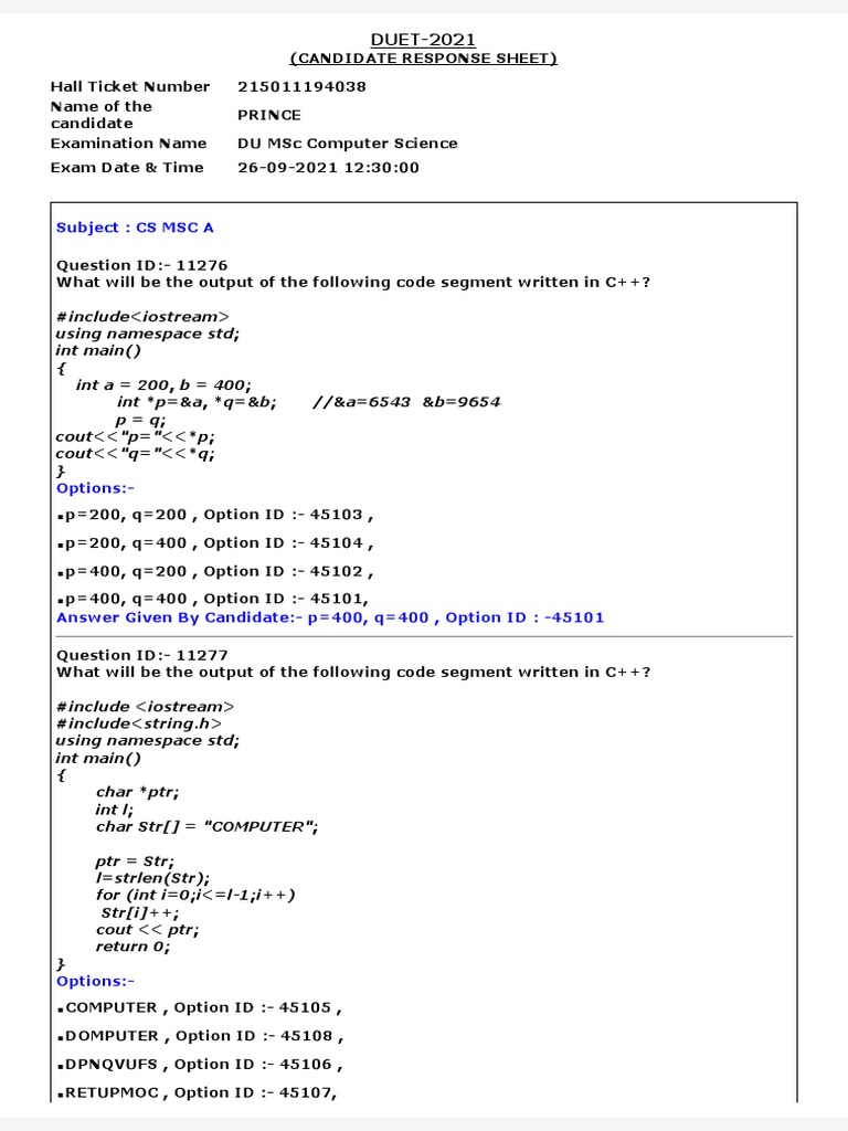 Subject: CS MSC A: DUET 2021 | PDF | Asteroid | Planets
