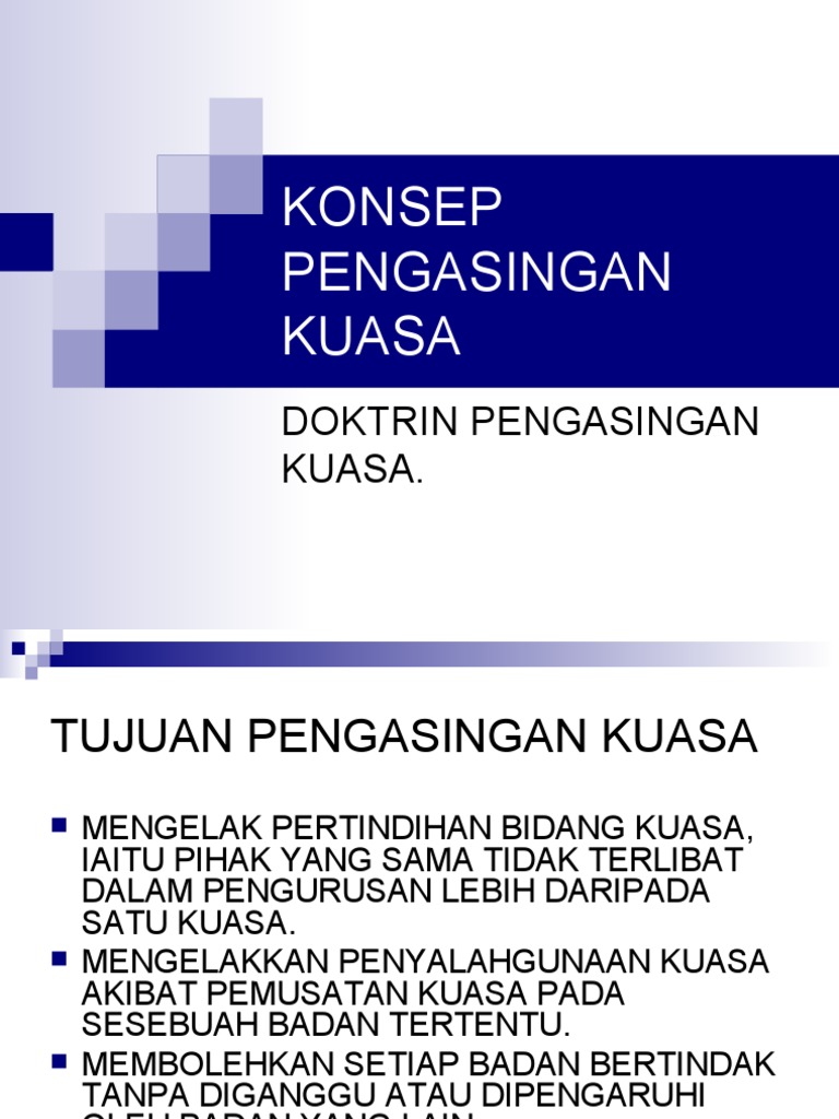 Konsep Pengasingan Kuasa | PDF