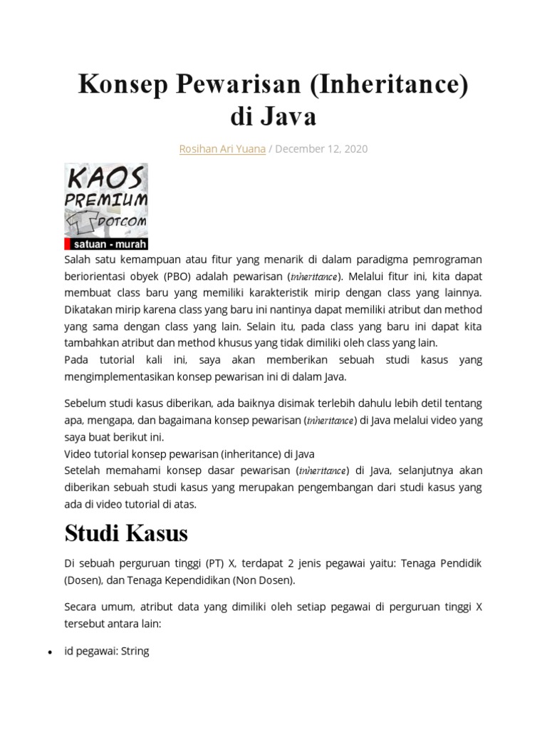 Konsep Pewarisan | PDF