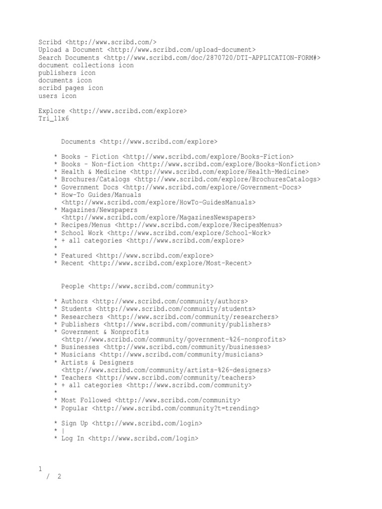 Dti Application Form | PDF | Franchising | Scribd