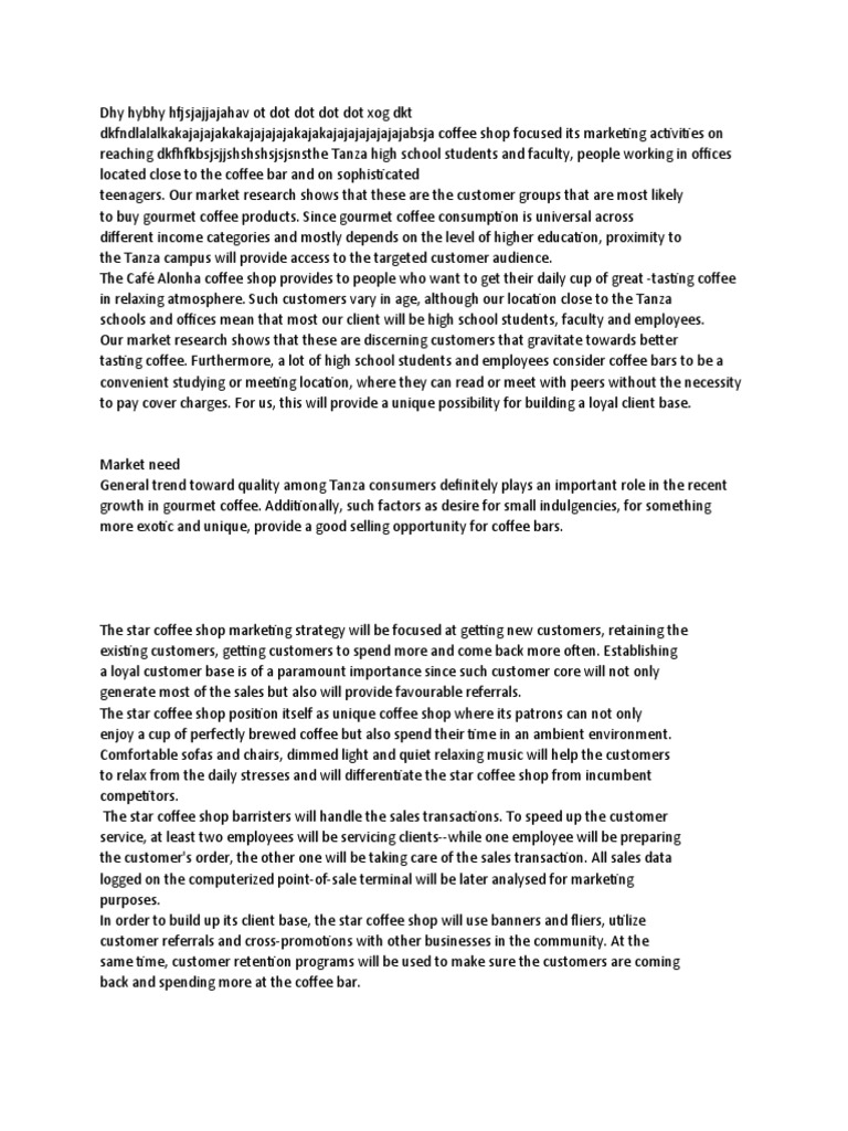 GFFDD | PDF | Retail | Coffee