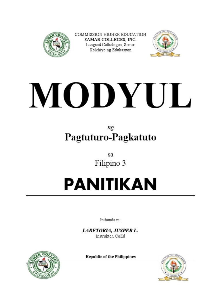 Midterm Module Fil 3 Panitikan | PDF