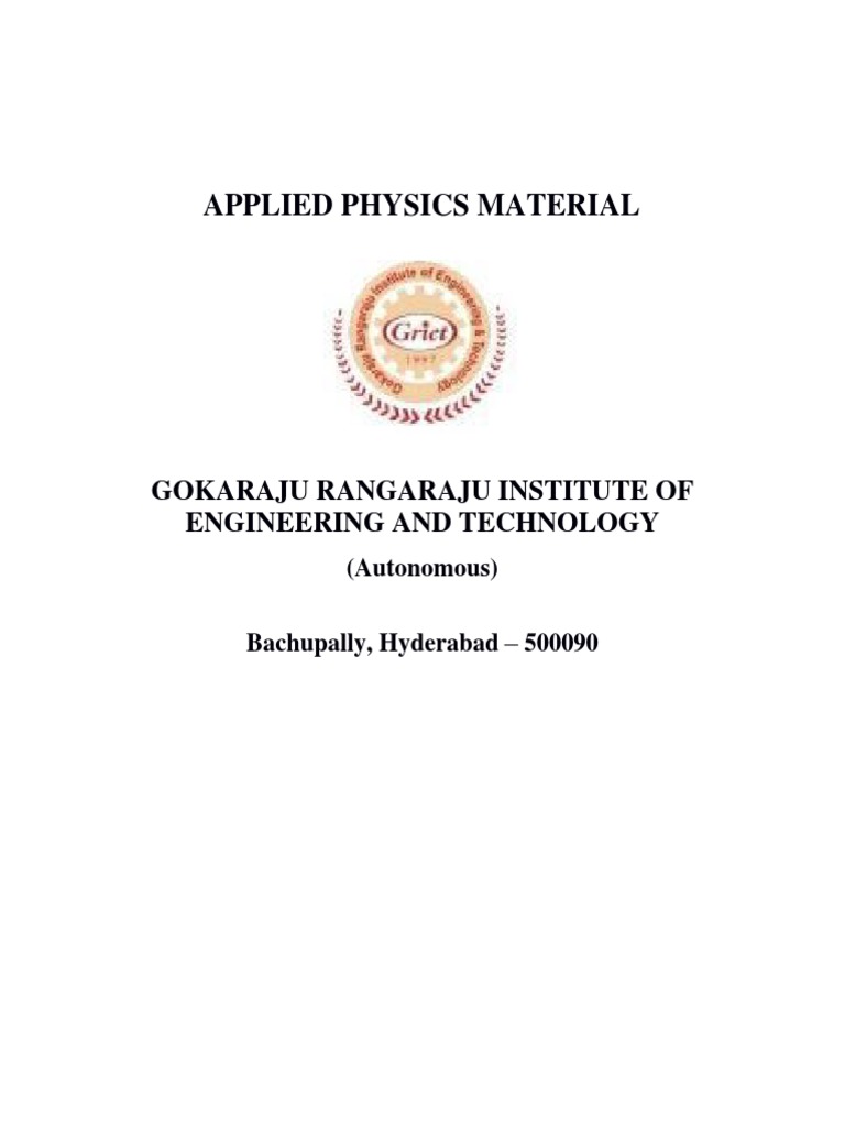 Applied Physics Theory 2020-21 | PDF | Photoelectric Effect ...