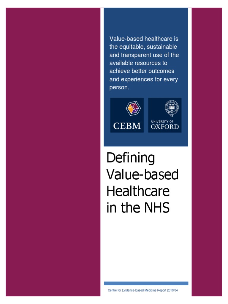 Defining Value-Based Healthcare in The NHS | Download Free PDF | Health ...
