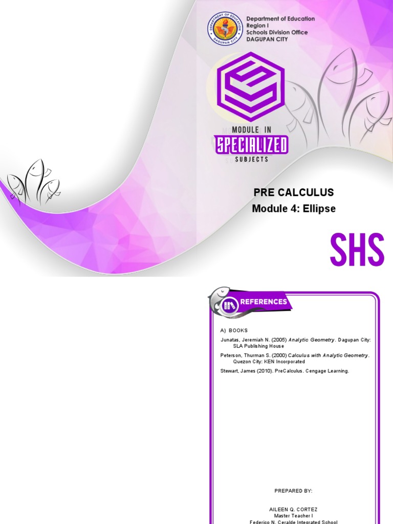 Pre Calculus Module 4: Ellipse | PDF | Ellipse | Elementary Geometry
