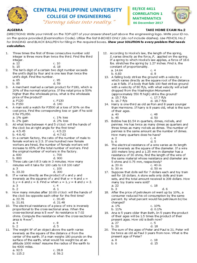 Central Philippine University: College of Engineering | PDF ...