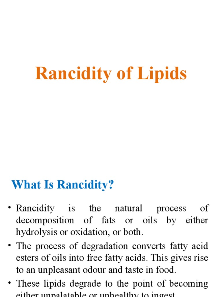 Rancidity of Lipids | PDF | Chemistry | Materials