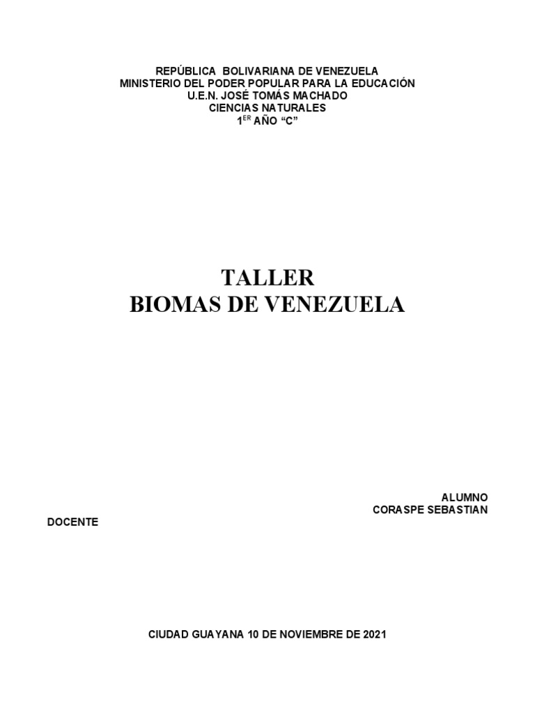 Biomas de Venezuela: Características y Tipos | PDF | Clima | Selva