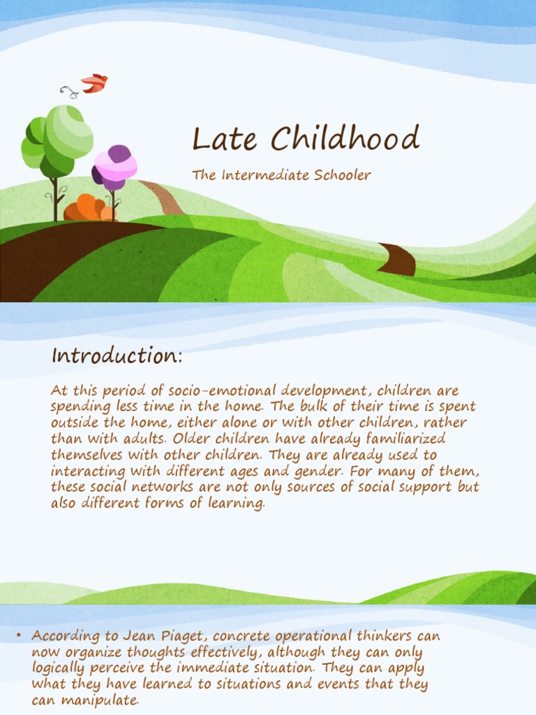 Late Childhood Development | PDF | Behavioural Sciences | Adolescence