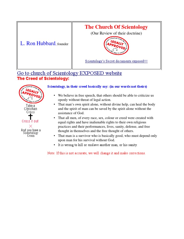 The Church of Scientology | PDF | Christian Church | Creed