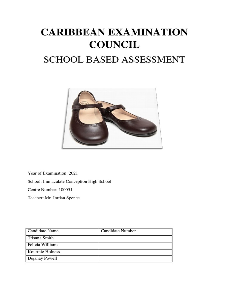 Caribbean Examination Council: School Based Assessment | PDF | Brand ...