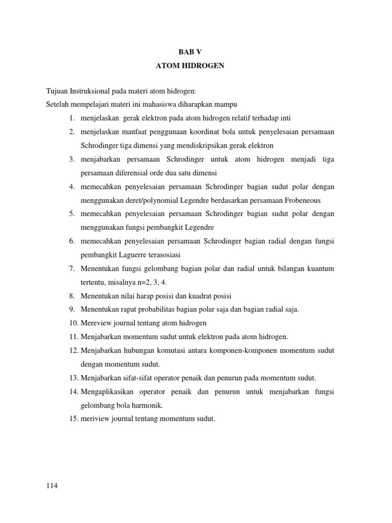 Atom Hidrogen | PDF
