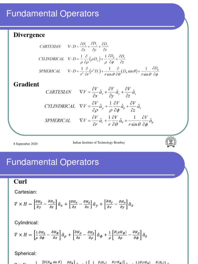 Fundamental Operators: Divergence | PDF