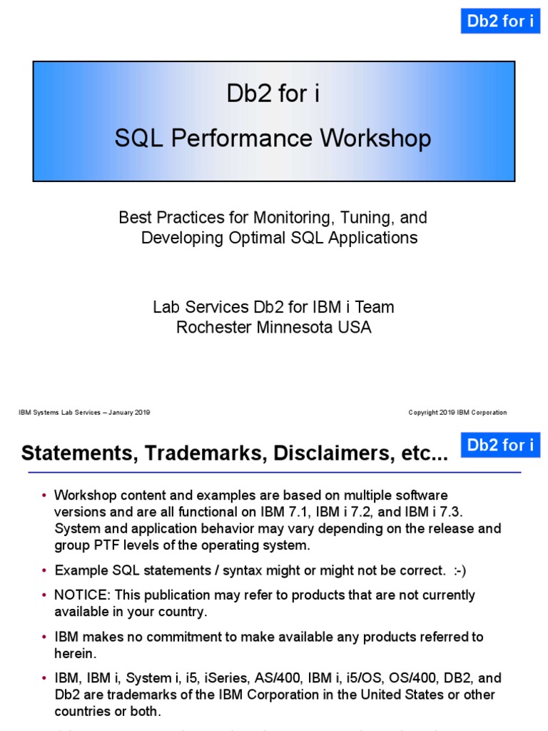 01 - Introduction To Optimization S1 | PDF | Databases | Sql