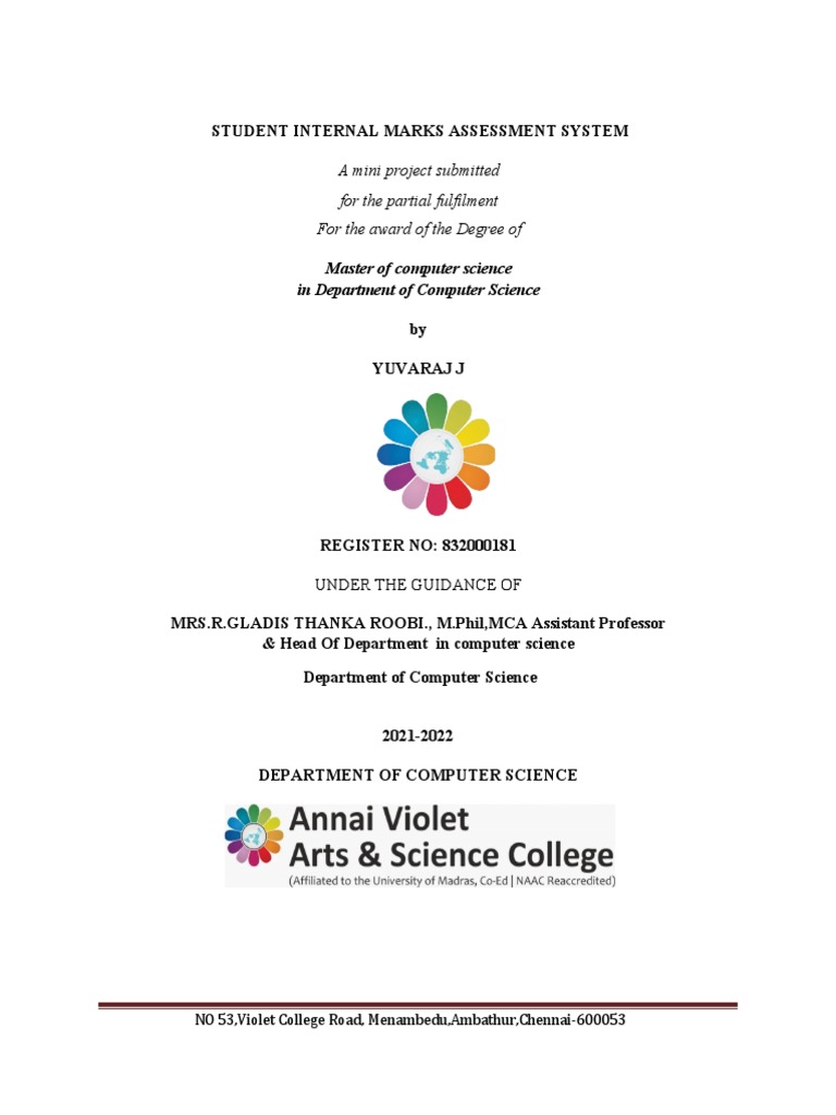 Student Internal Mark Assessment System | PDF | Html | World Wide Web