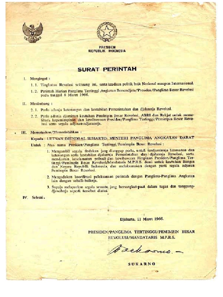 Naskah Asli Supersemar PDF | PDF